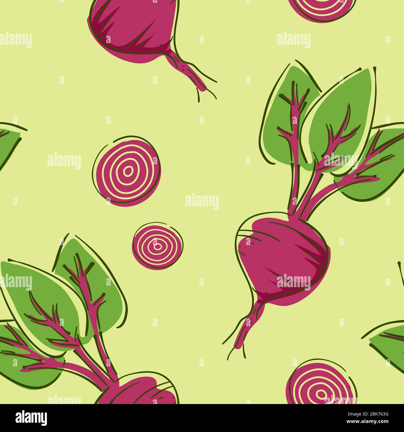 Seamless Background Illustration of Beets, a Root Vegetable Stock Photo ...