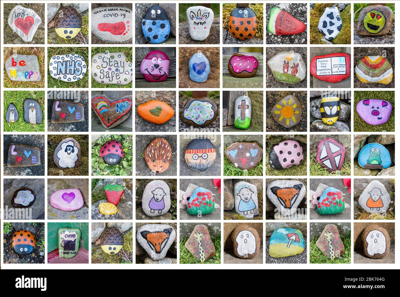 Hand painted stones hi-res stock photography and images - Alamy