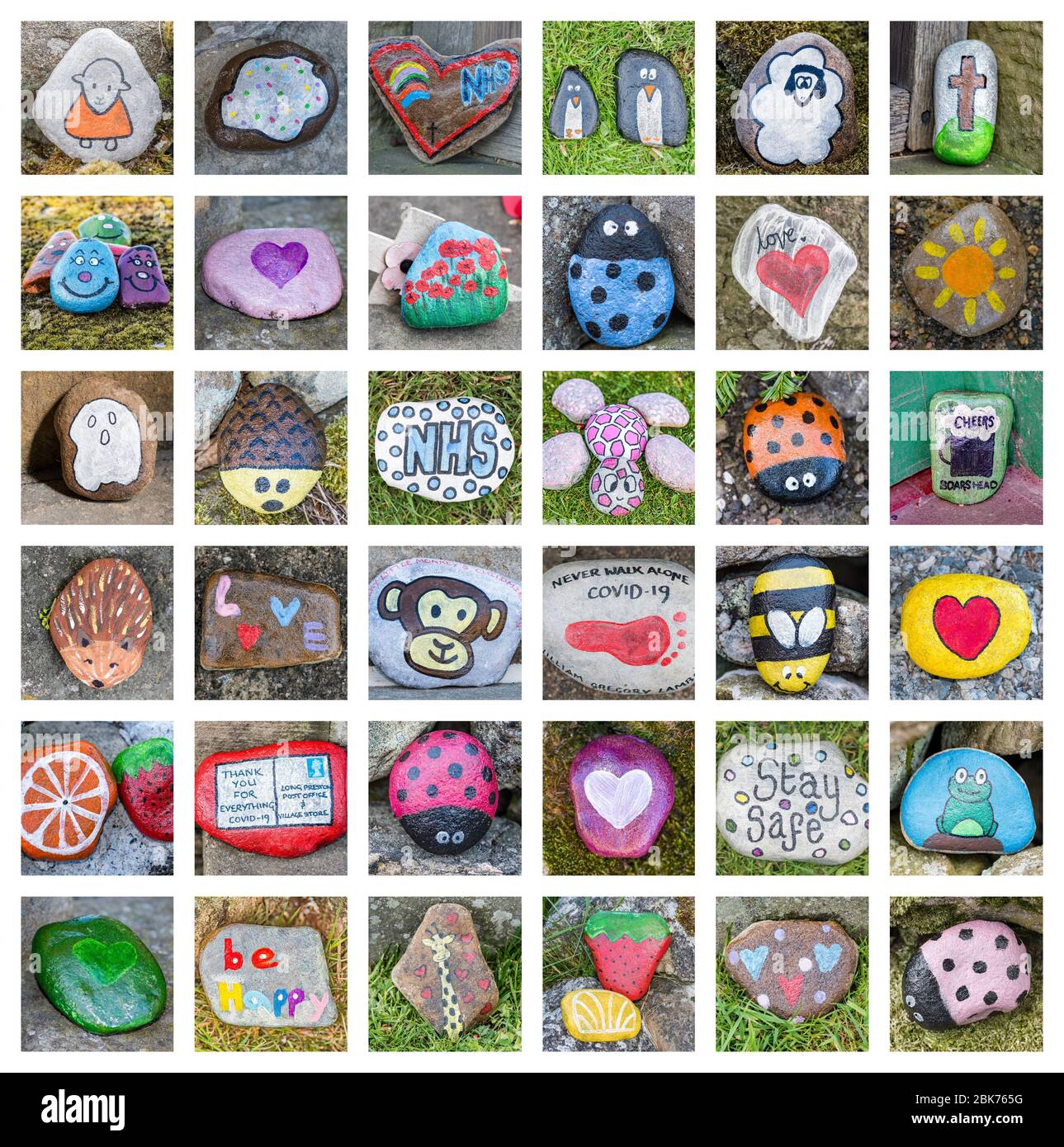 Painted rocks Cut Out Stock Images & Pictures - Alamy