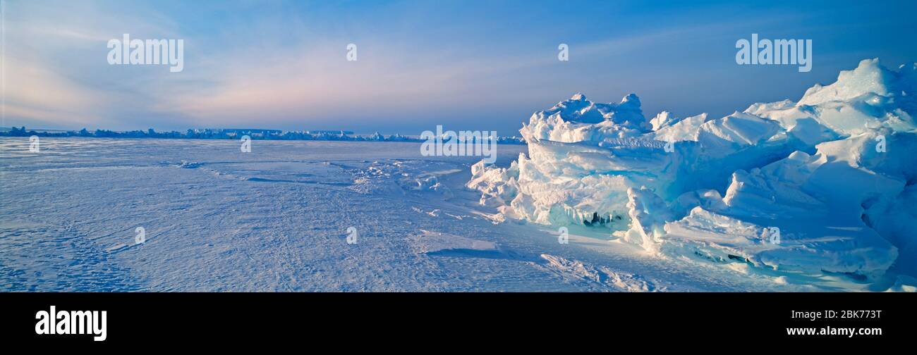 Sea ice and pressure ridges in the Weddell Sea, close to where ...
