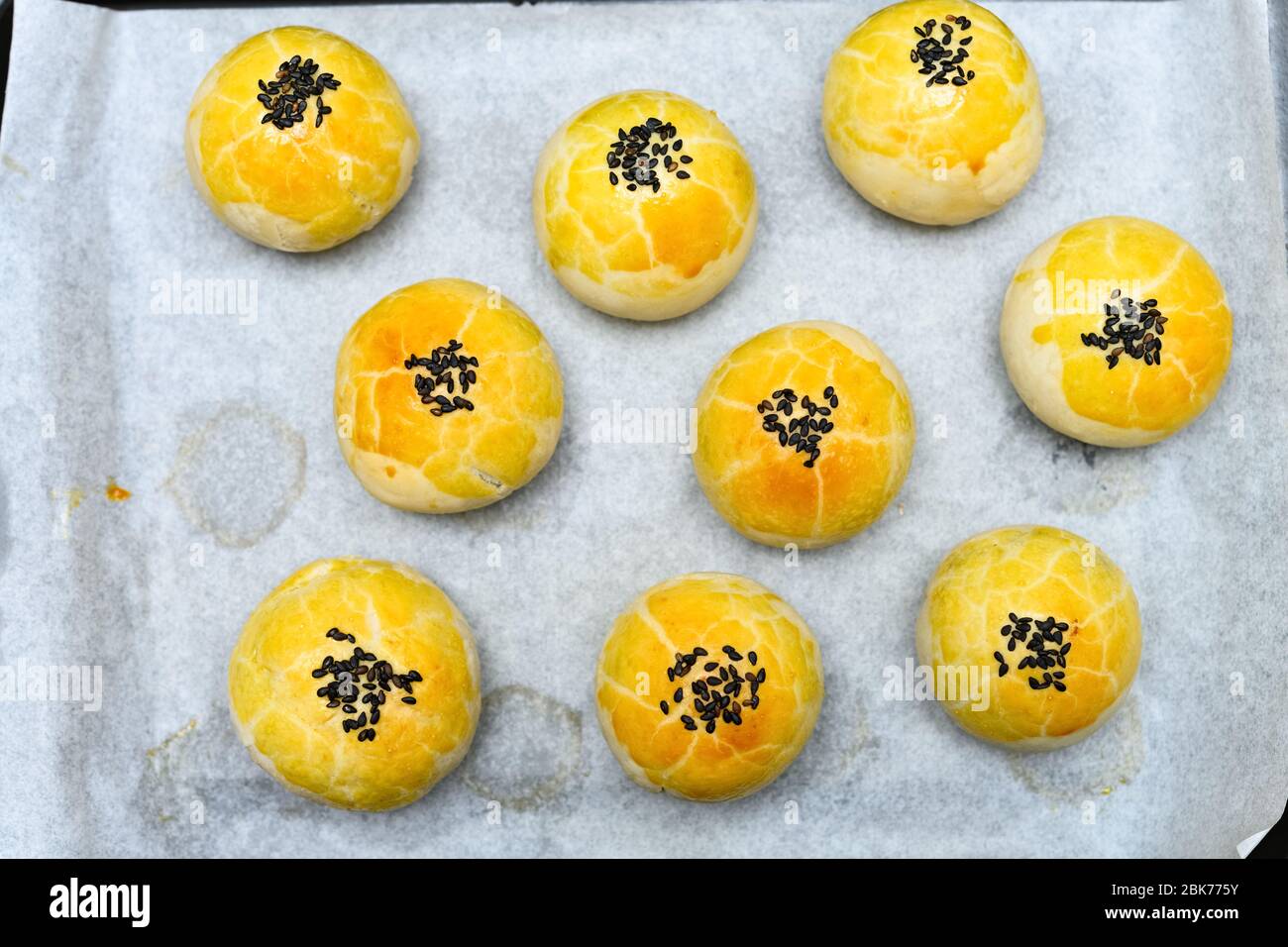 top view fresh homemade traditional chinese snack of preserved egg ...