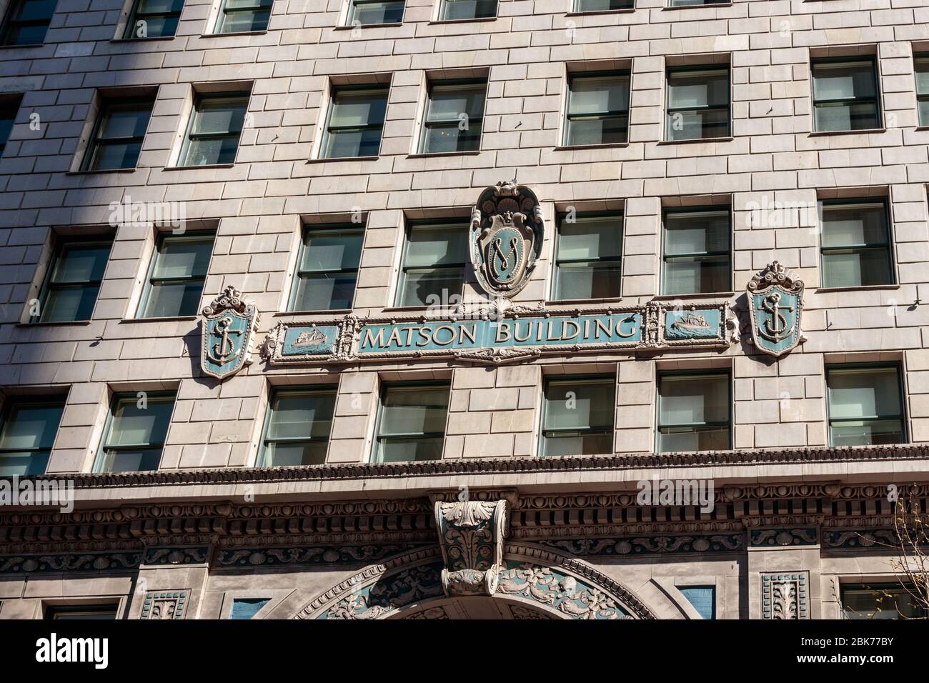 View of the Matson Building Stock Photo - Alamy