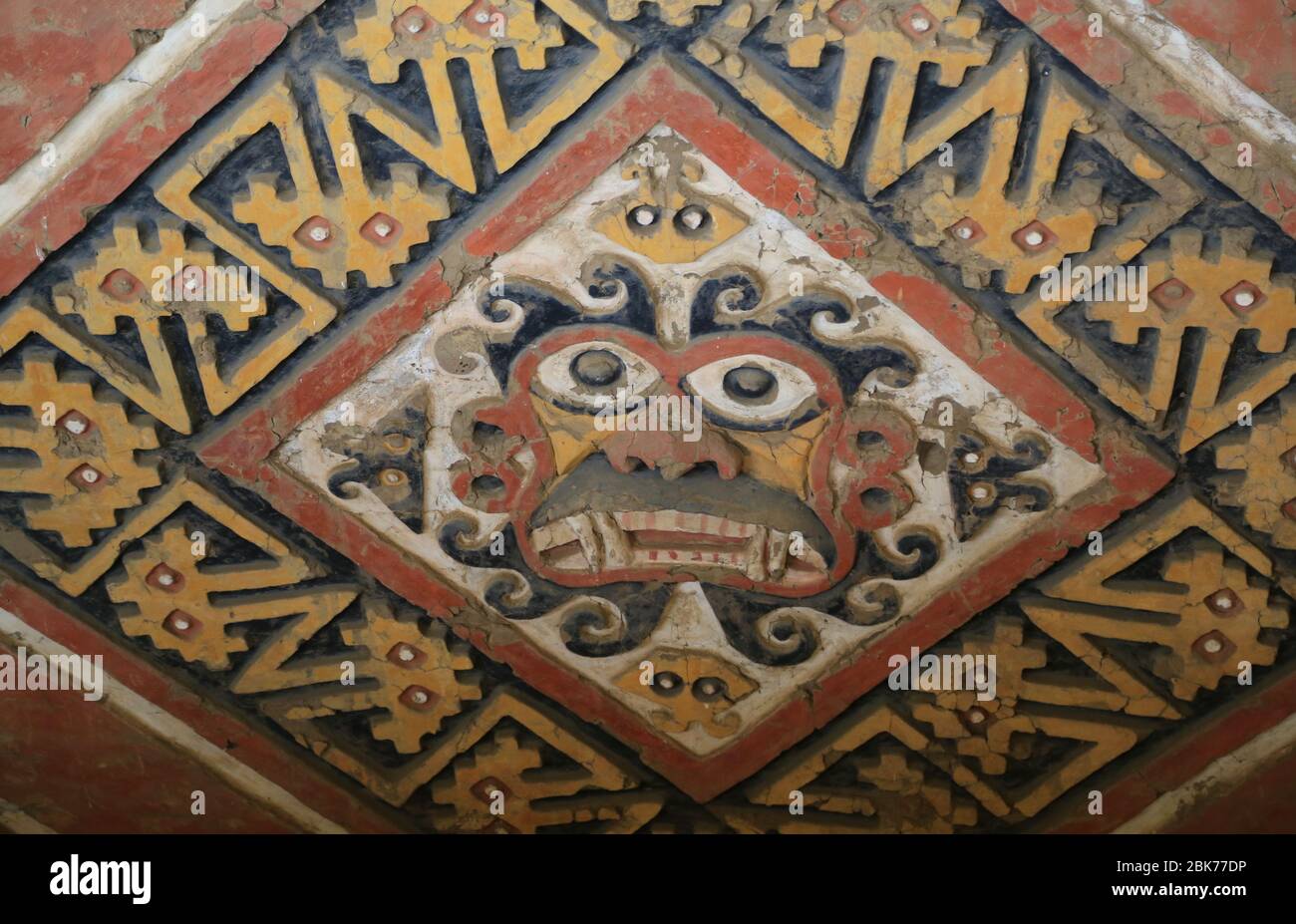 Details of the temple of the sun and moon in Trujillo Stock Photo - Alamy