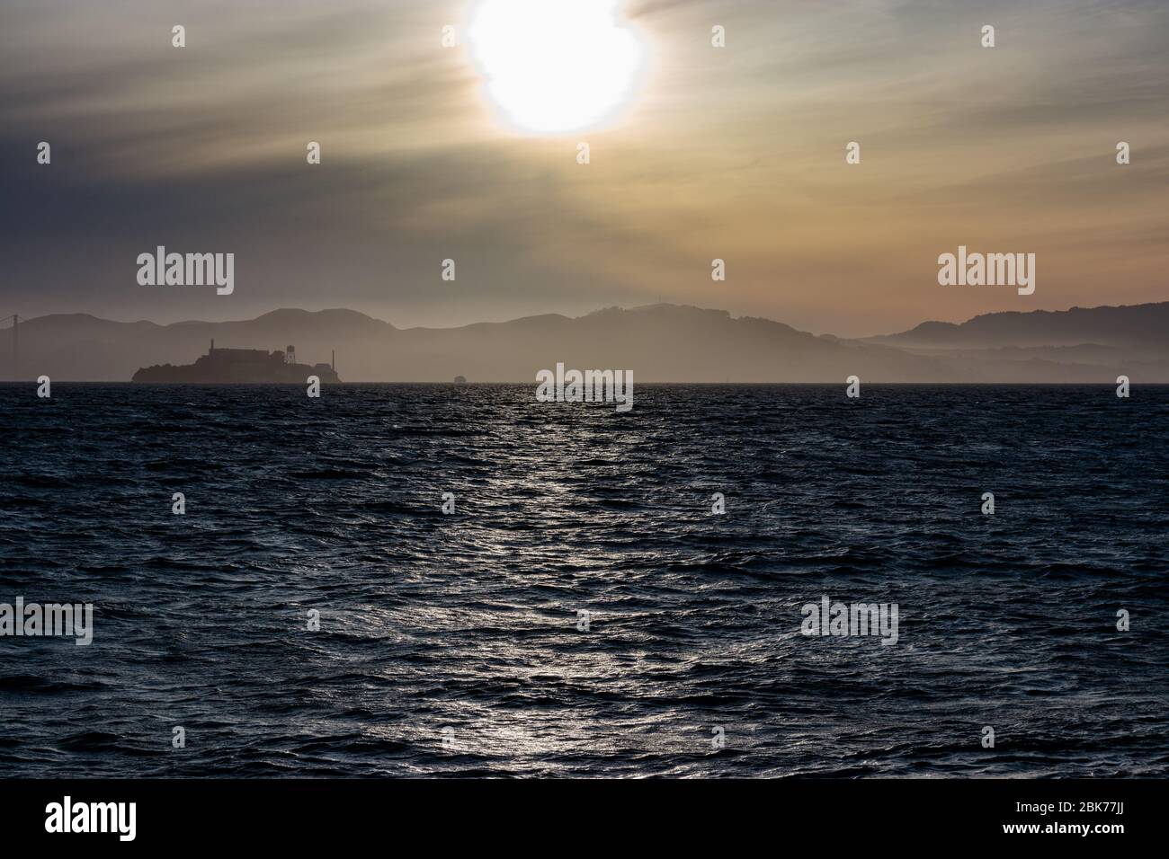 Alcatraz island penitentiary sunset hi-res stock photography and images ...