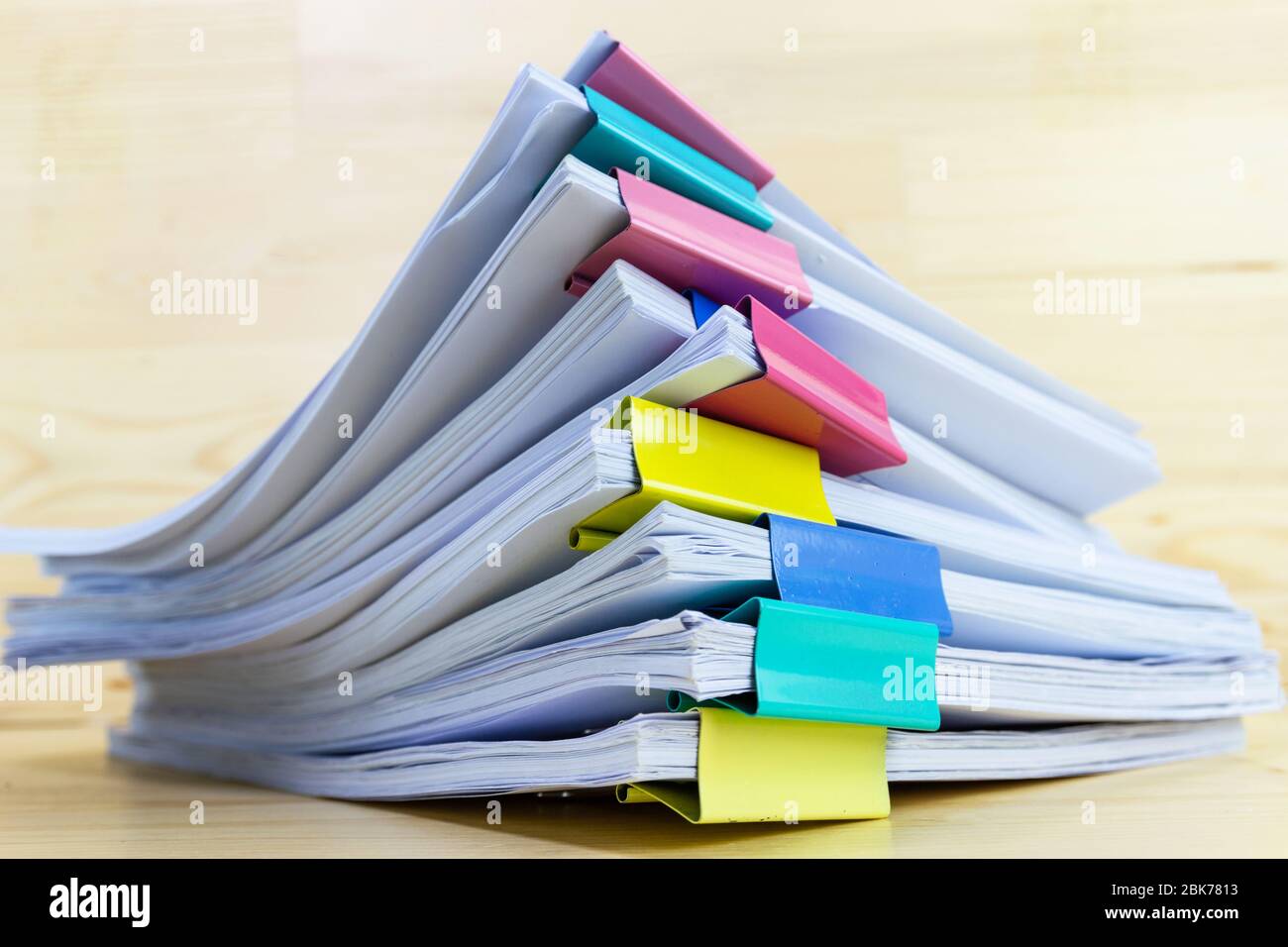 pile of papers at work office for business on the table, concept ...