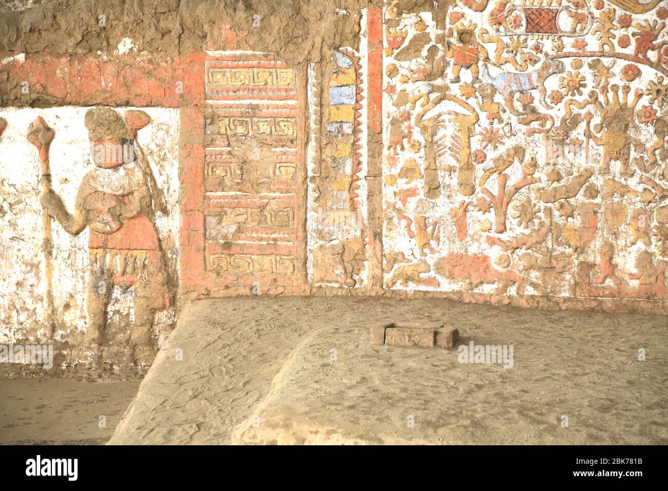 Details of the temple of the sun and moon in Trujillo Stock Photo - Alamy
