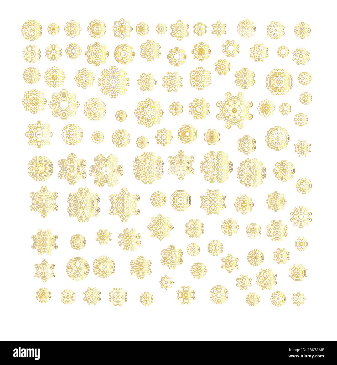 Traditional golden decor on white background. Vector illustration Stock ...