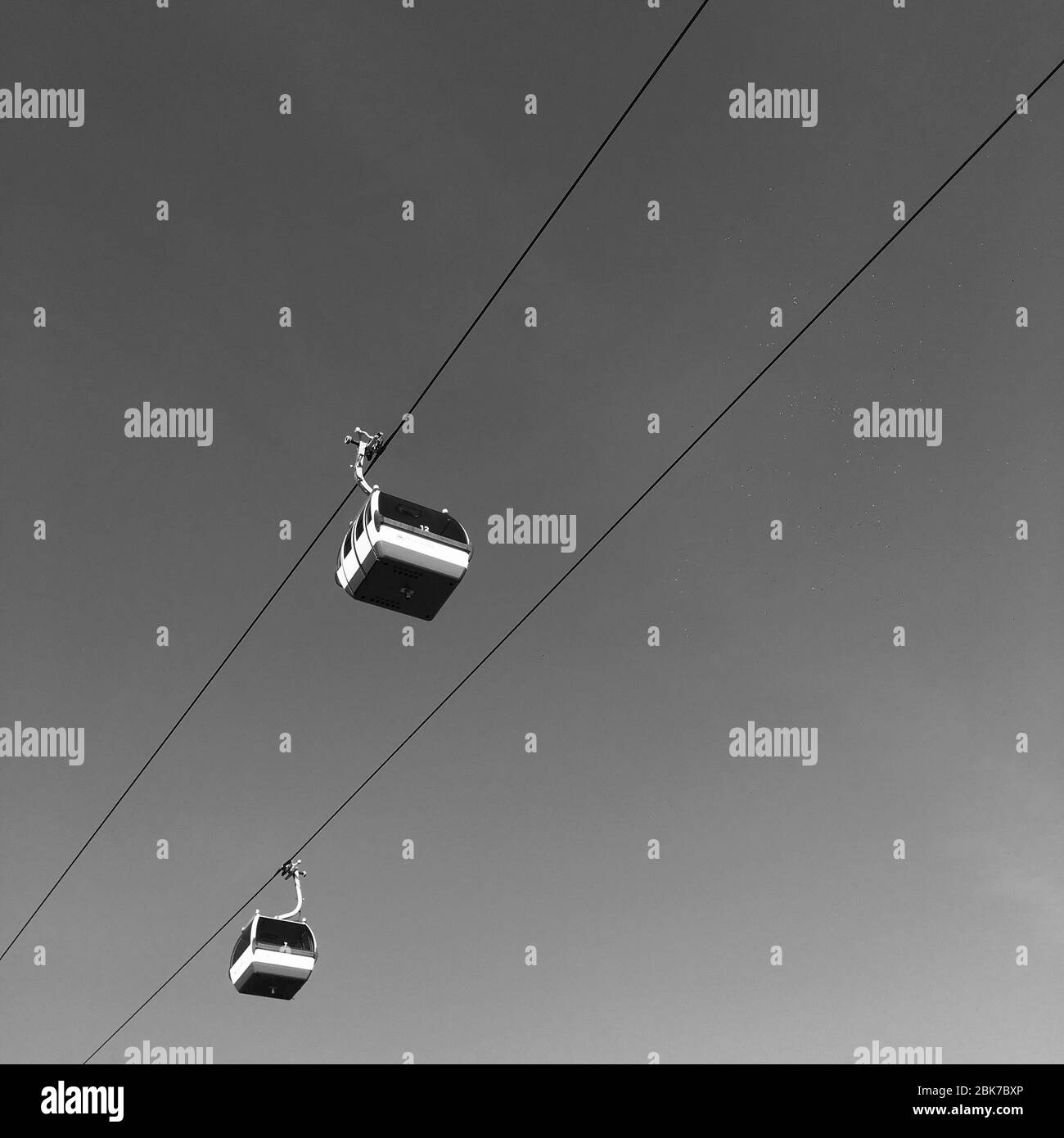 Modern cable car in Black and White Stock Photos & Images - Alamy