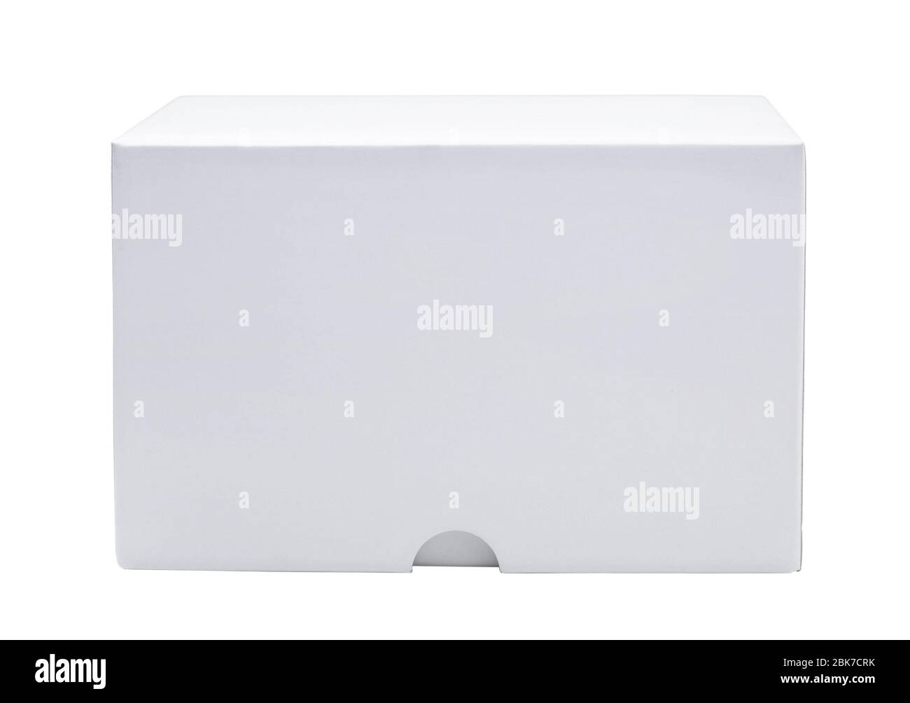 White cardboard box isolated on a white background Stock Photo - Alamy
