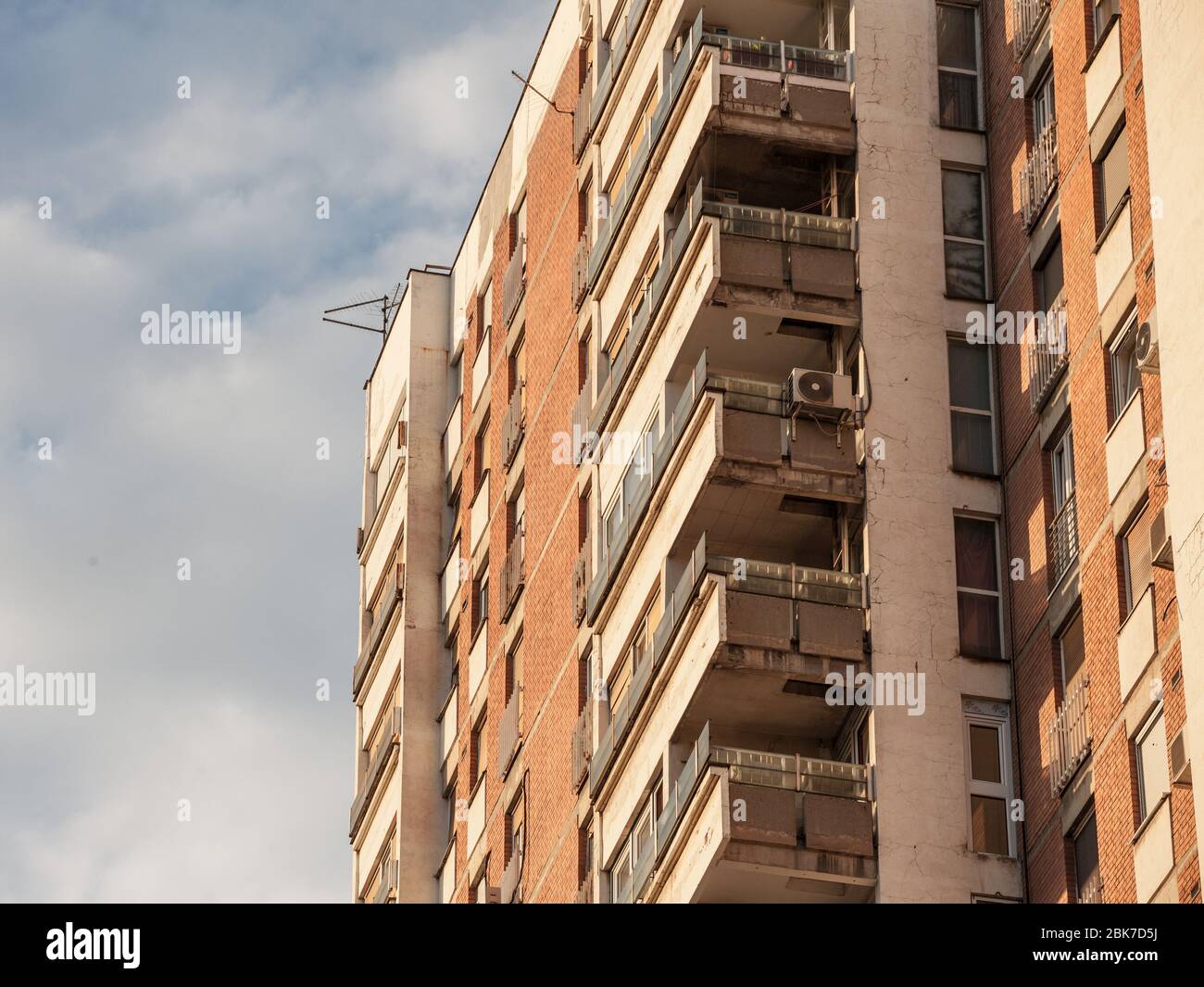 Communist housing buildings, in a decay and diplapidated condition in ...