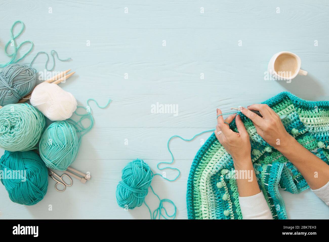 Woman Knitting Wallpaper