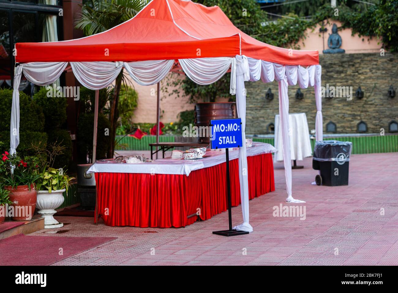 Momo Food Stall ready to be served at wedding Party Venue in Kathmandu ...