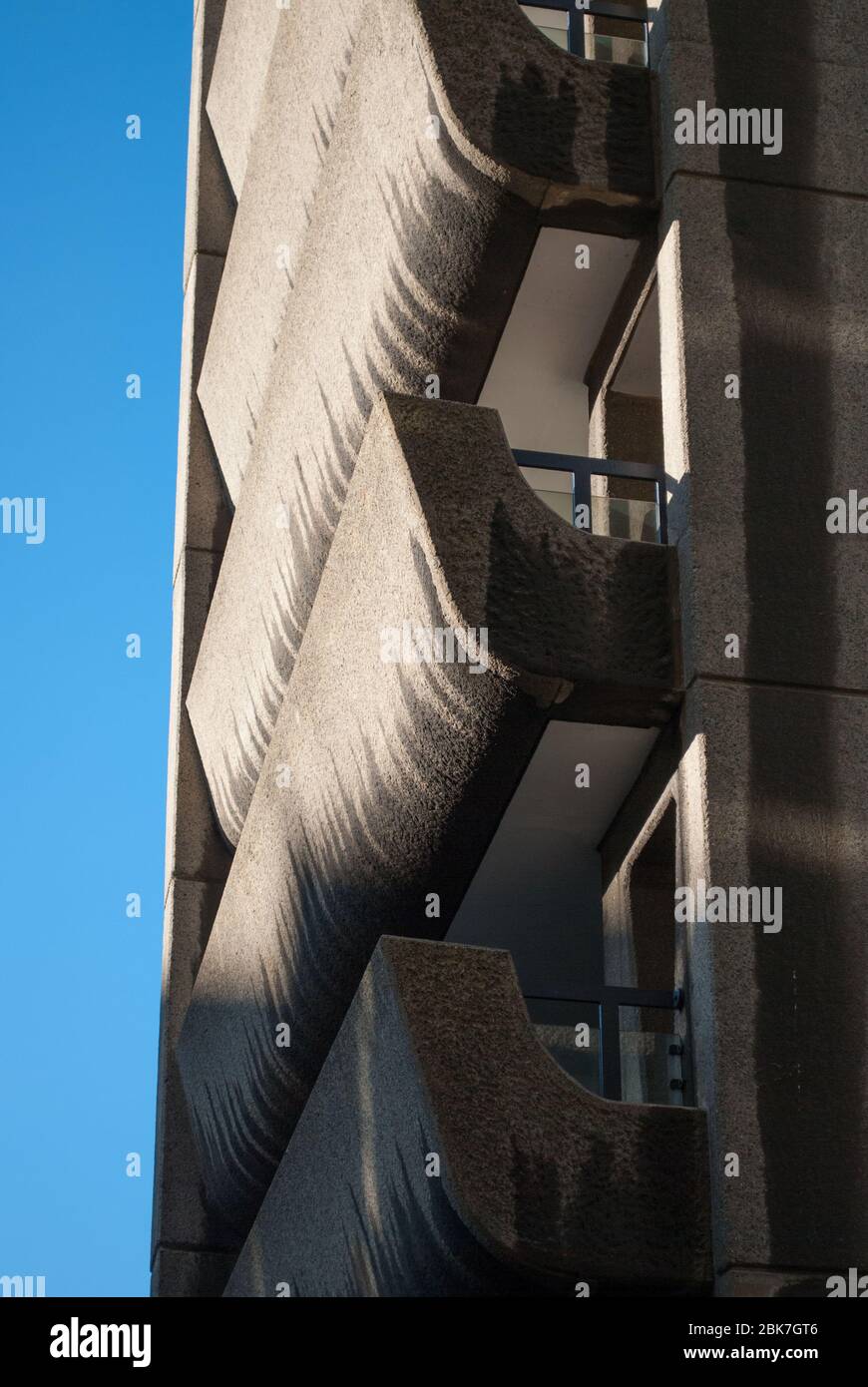 Balconies Concrete 1960s Brutalist Architecture Barbican Estate by ...