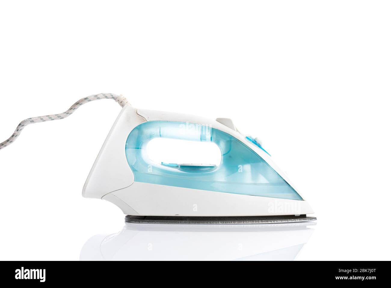 Modern electric iron isolated on the white background Stock Photo - Alamy