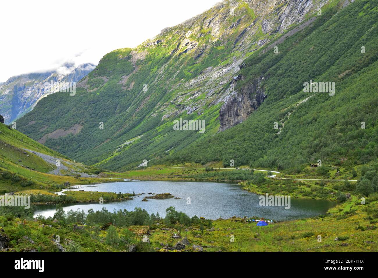 View of Lake Uravatnet in the Norang Valley, Norway Stock Photo - Alamy