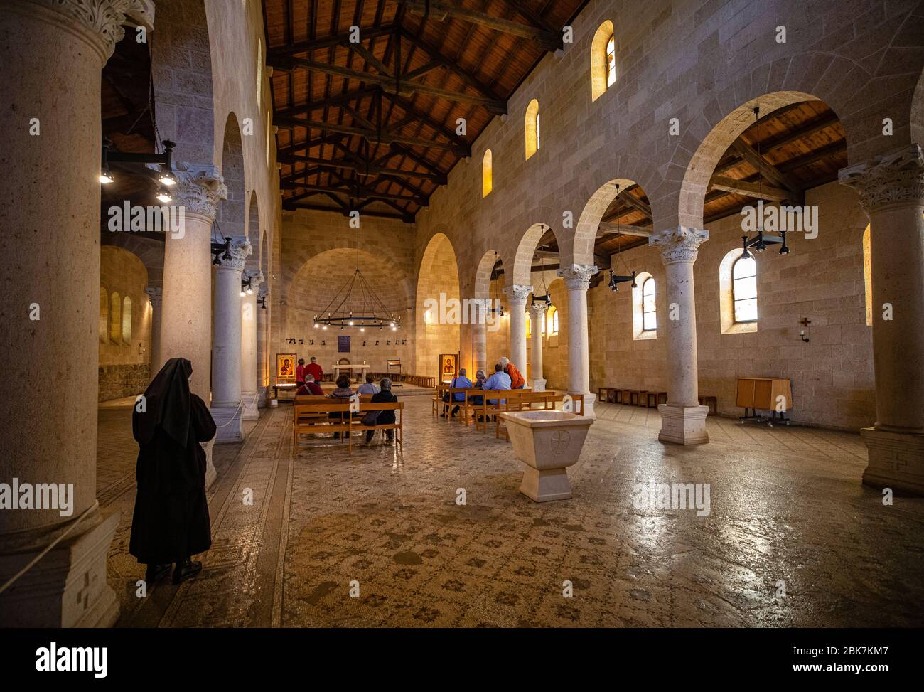 Church of the Multiplication of the Loaves and Fishes at Tabgha, Israel ...