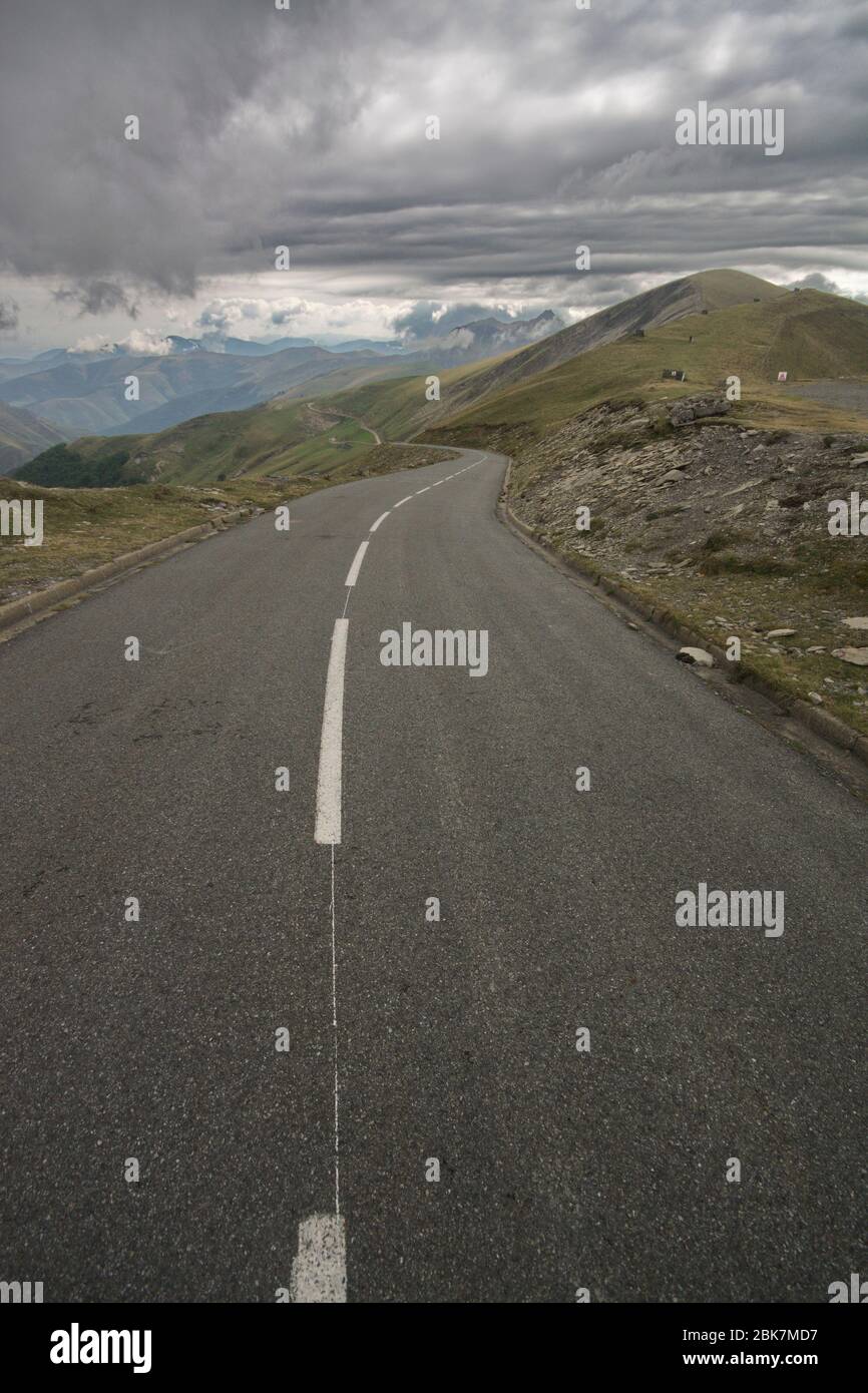 Larraine, France; Sept. 01, 2012. Larrau mountain pass in the Pyrenees ...