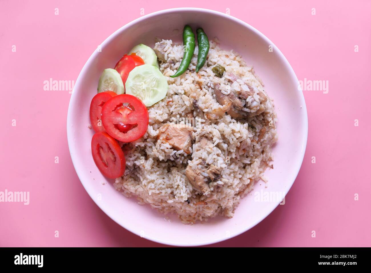 Beef Tikka Biriani Curry, Top View Stock Photo - Alamy