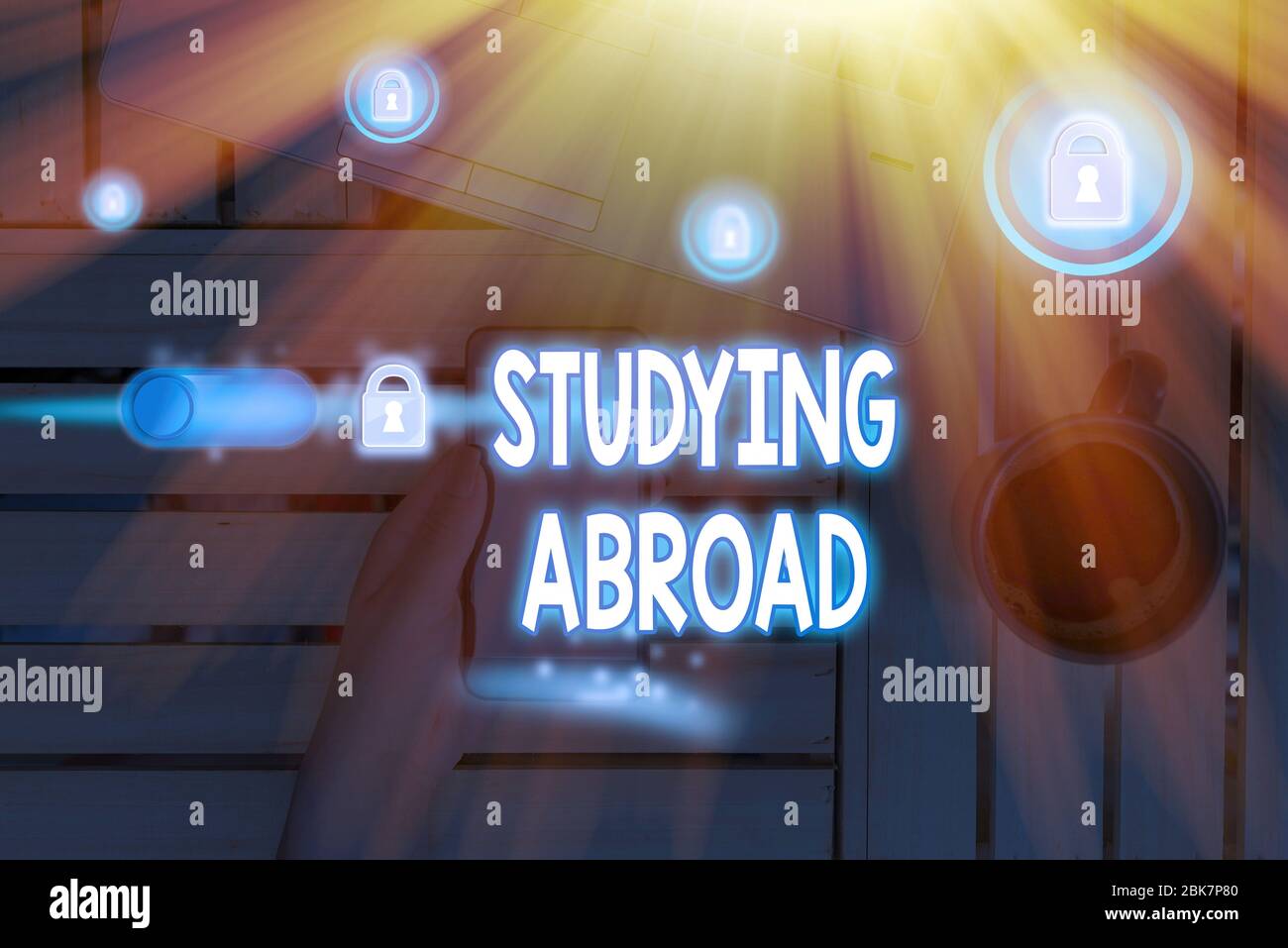 Text sign showing Studying Abroad. Business photo text learn outside of ...