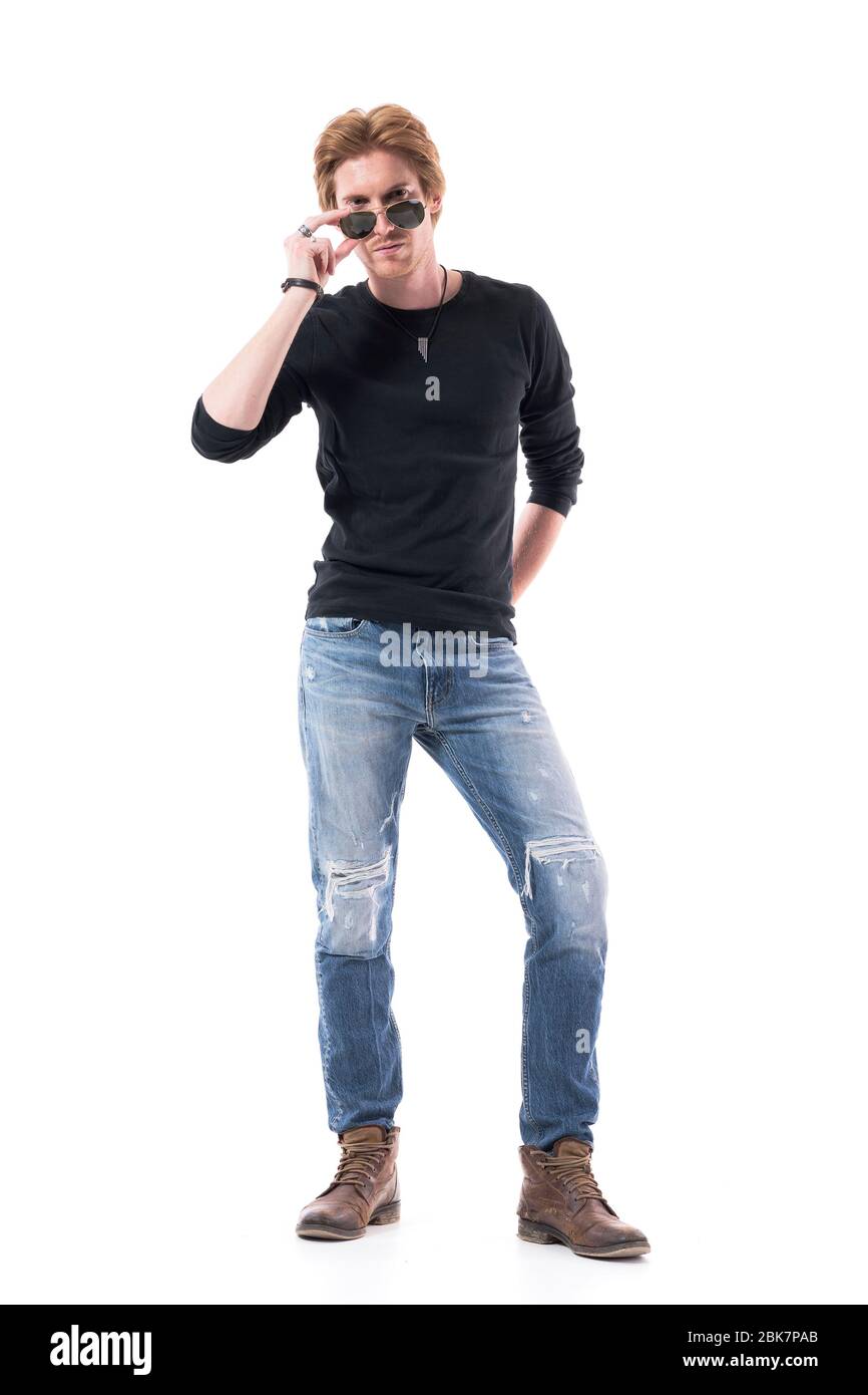 Handsome smug look man looking hi-res stock photography and images - Alamy