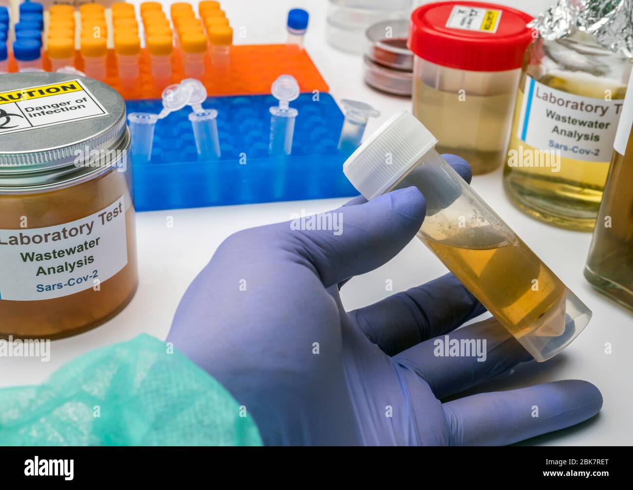 Scientific analysis of wastewater sample in laboratory, investigation ...