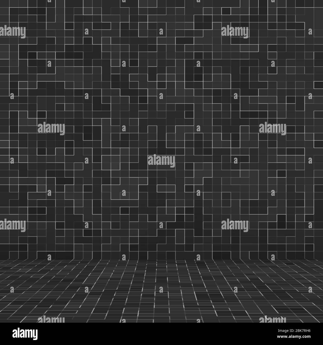 Abstract Seamless Pattern. Luxury Black Mosiac Texture abstract ceramic ...