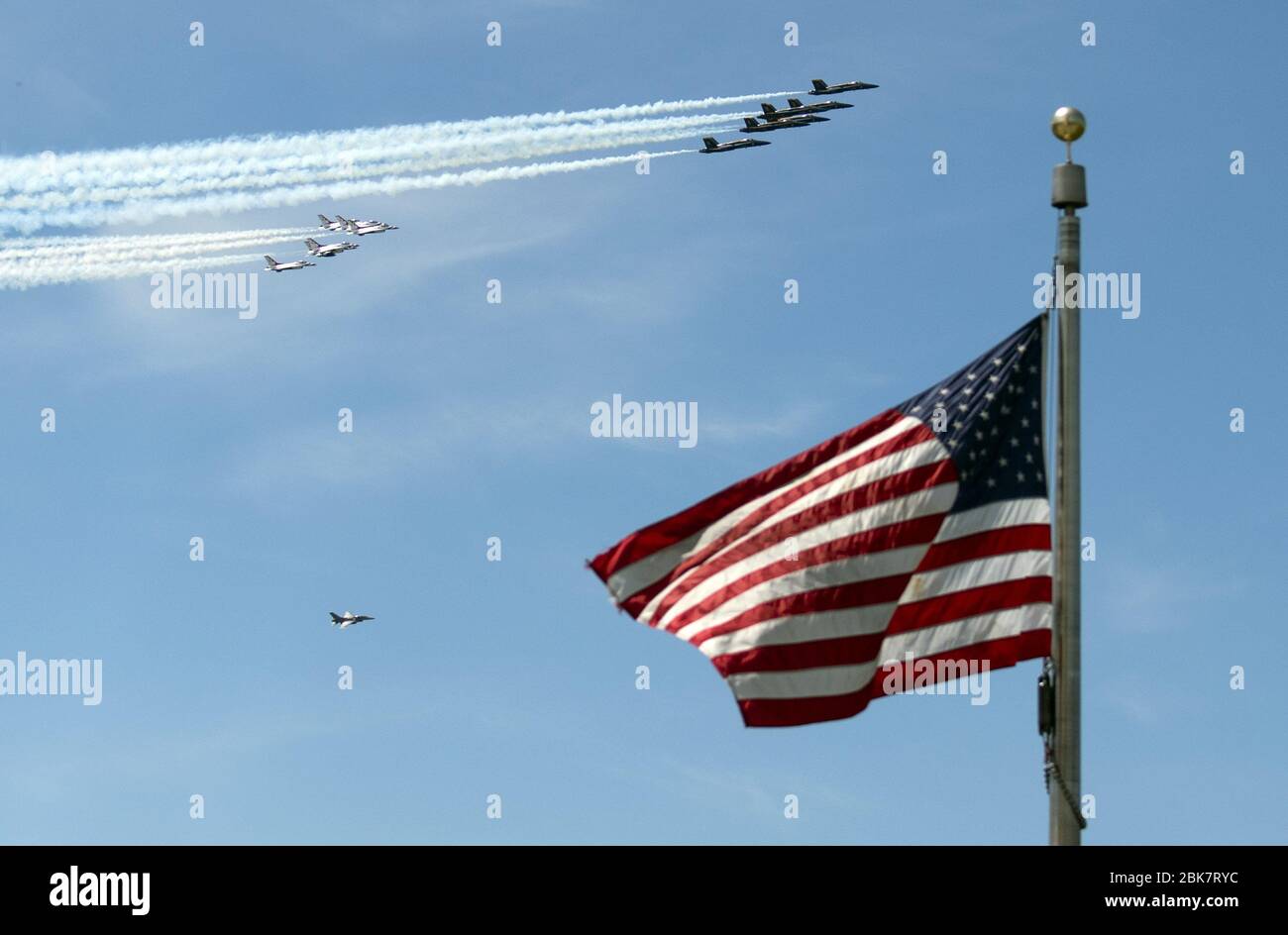 Blue angels american flags hi-res stock photography and images - Alamy