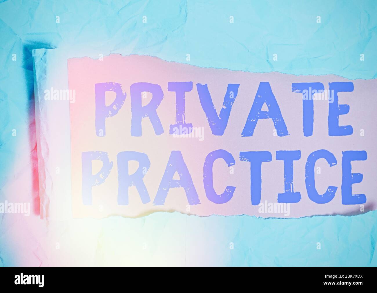 Writing note showing Private Practice. Business concept for work of ...