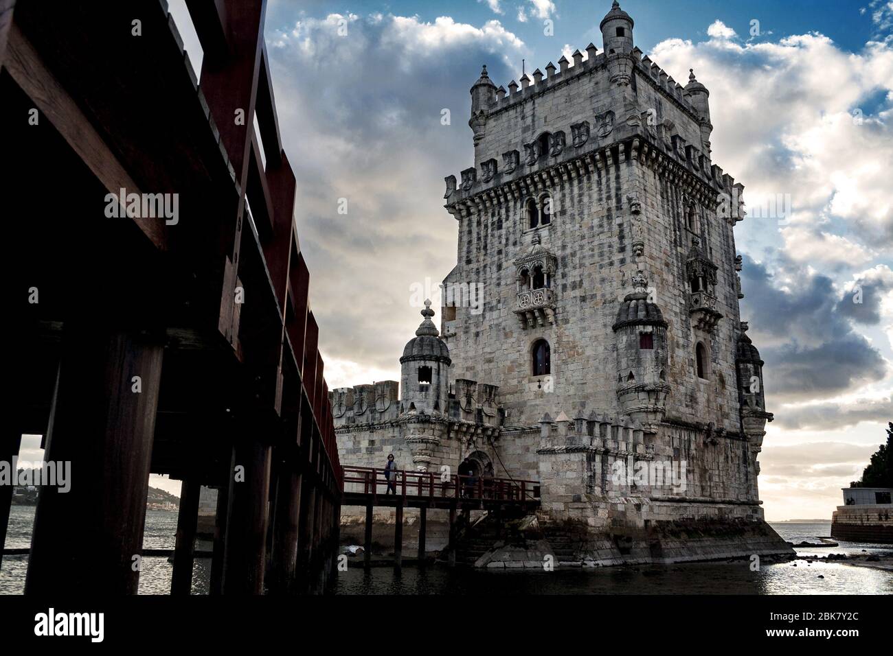 Torre de Belem, Lisbon Portugal displaying Manueline architecture with ...