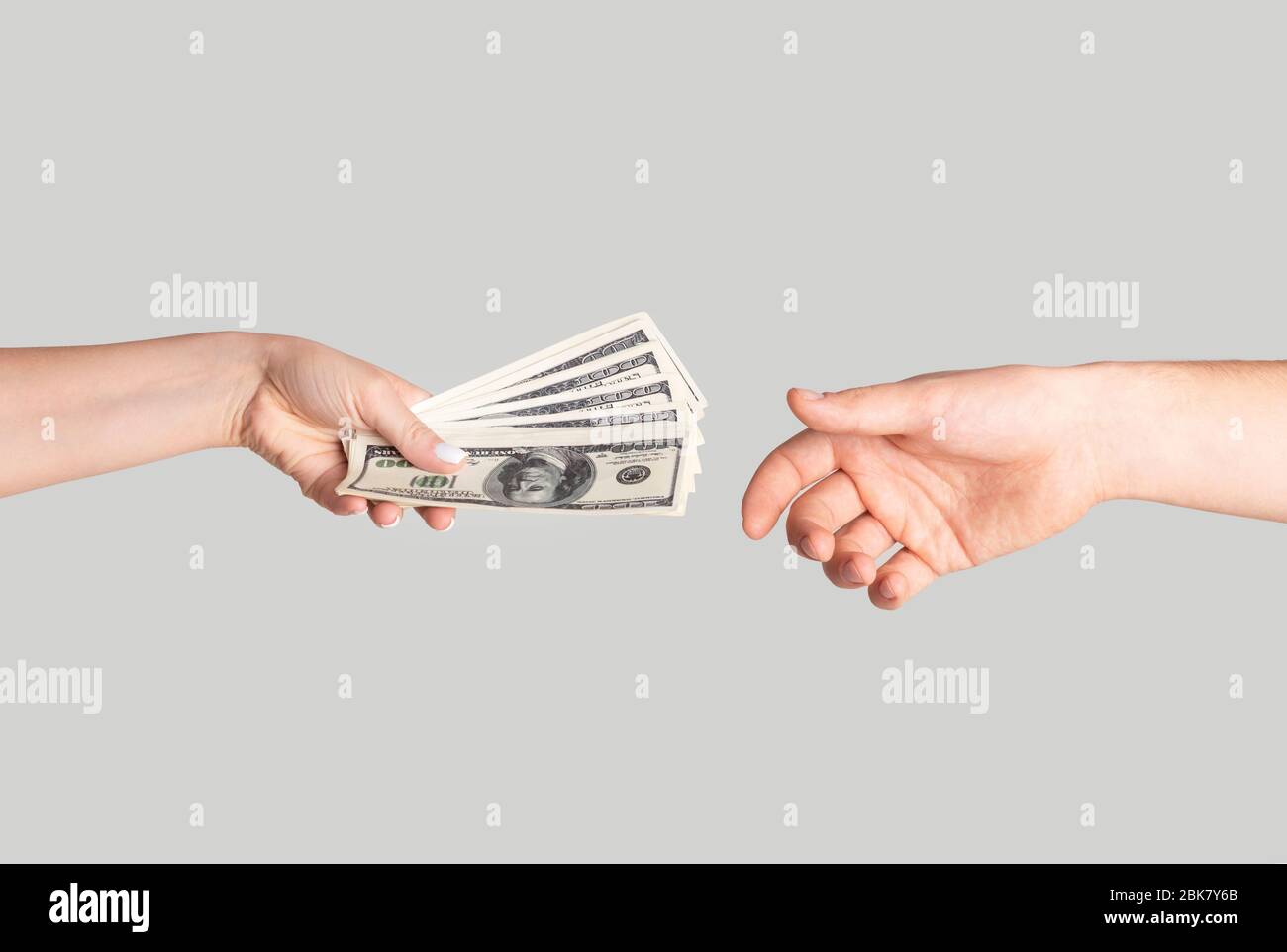 Girl paying money to bank hi-res stock photography and images - Alamy