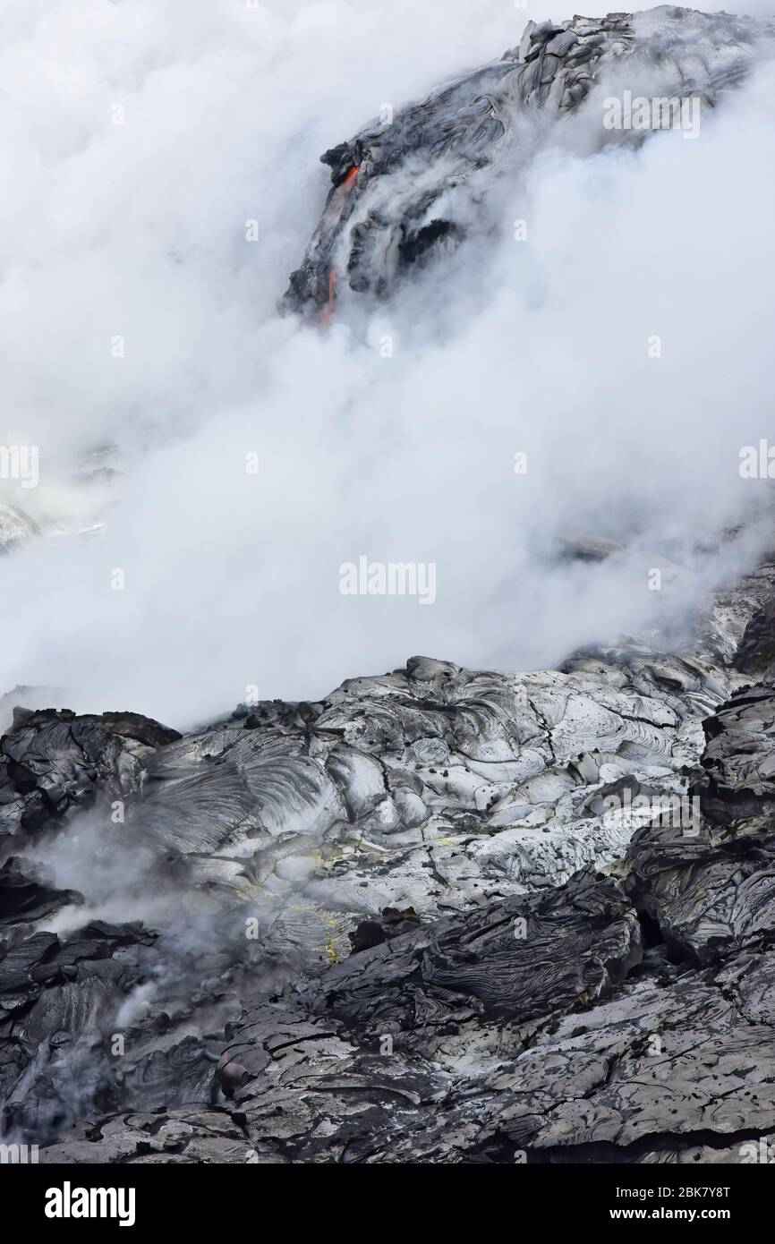 Hawaii, Big Island, Volcano National Park, da Kalapana near Active ...