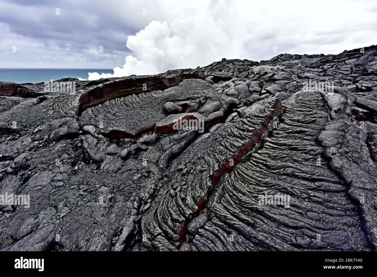 Hawaii, Big Island, Volcano National Park, da Kalapana near Active ...