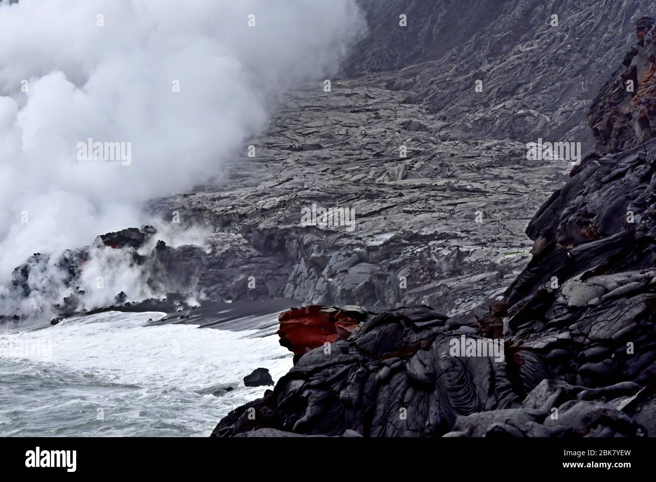 Hawaii, Big Island, Volcano National Park, da Kalapana near Active ...