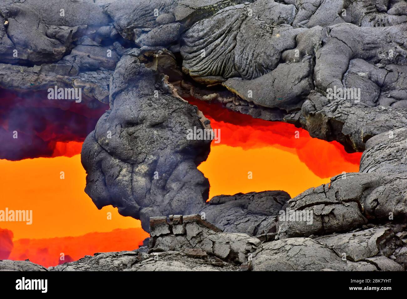 Hawaii, Big Island, Volcano National Park, da Kalapana near Active ...