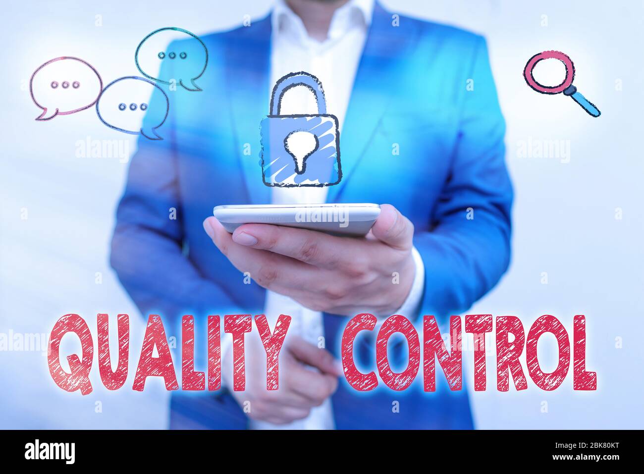 Handwriting text writing Quality Control. Conceptual photo insure that ...