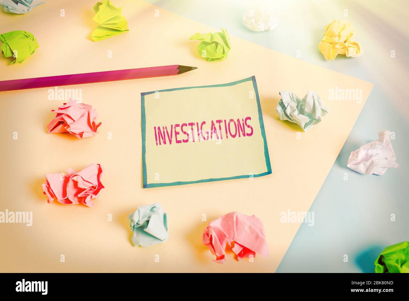 Conceptual hand writing showing Investigations. Concept meaning The ...