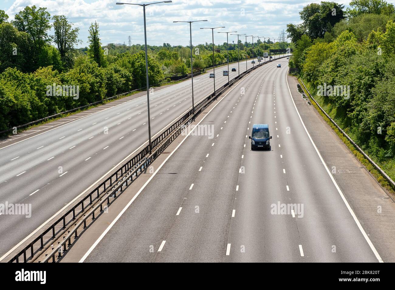Iver, Buckinghamshire, UK. 2nd May, 2020. The M25 London Orbital ...