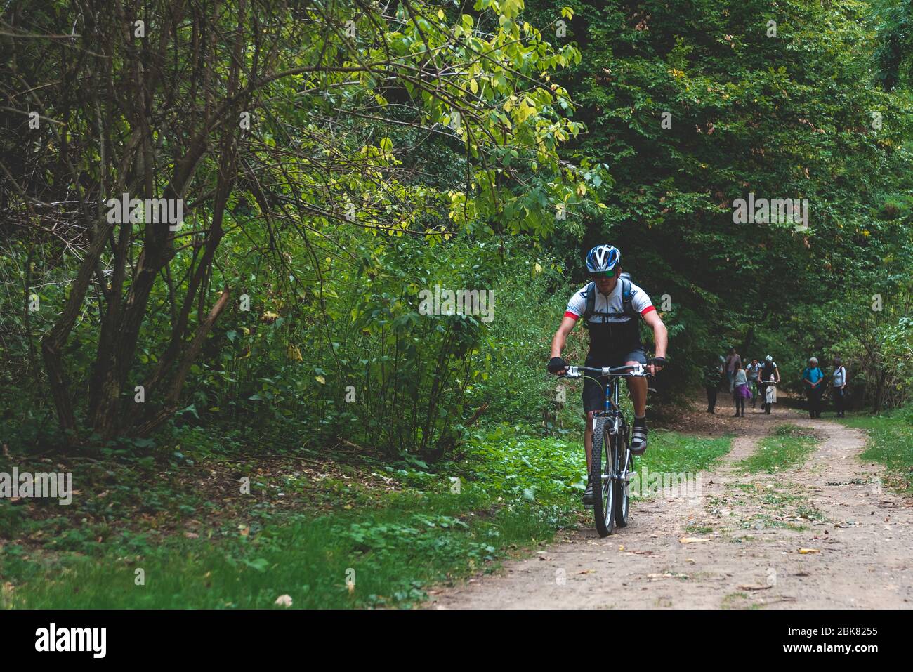 Bike ride through the forest hi-res stock photography and images - Alamy