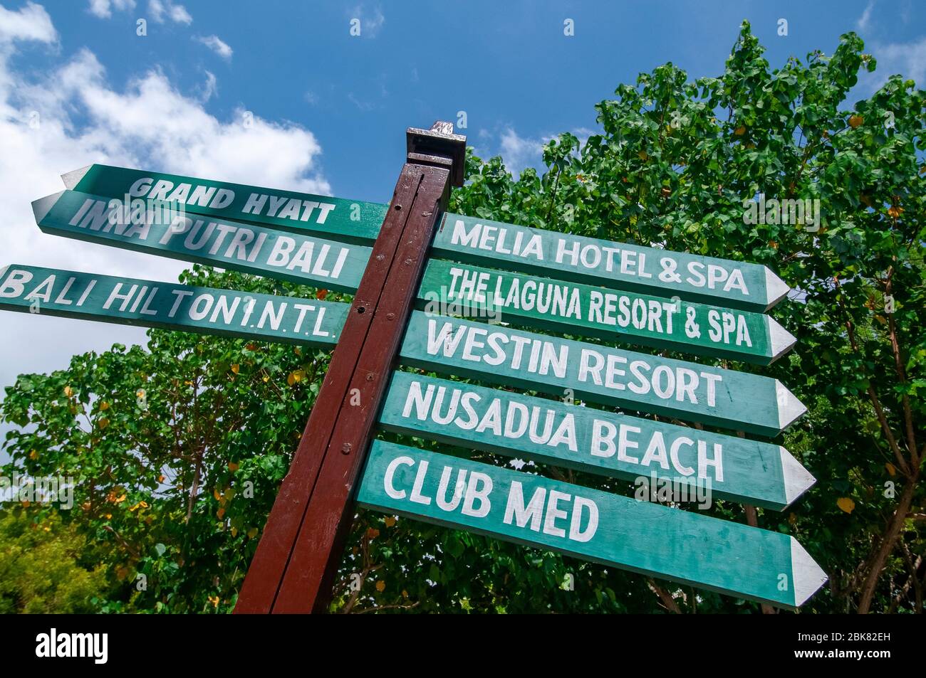 Beach sign at Nusa Dua Bali Indonesia Stock Photo - Alamy