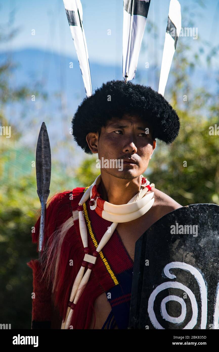 Rengma naga tribe at hornbill festival hi-res stock photography and ...