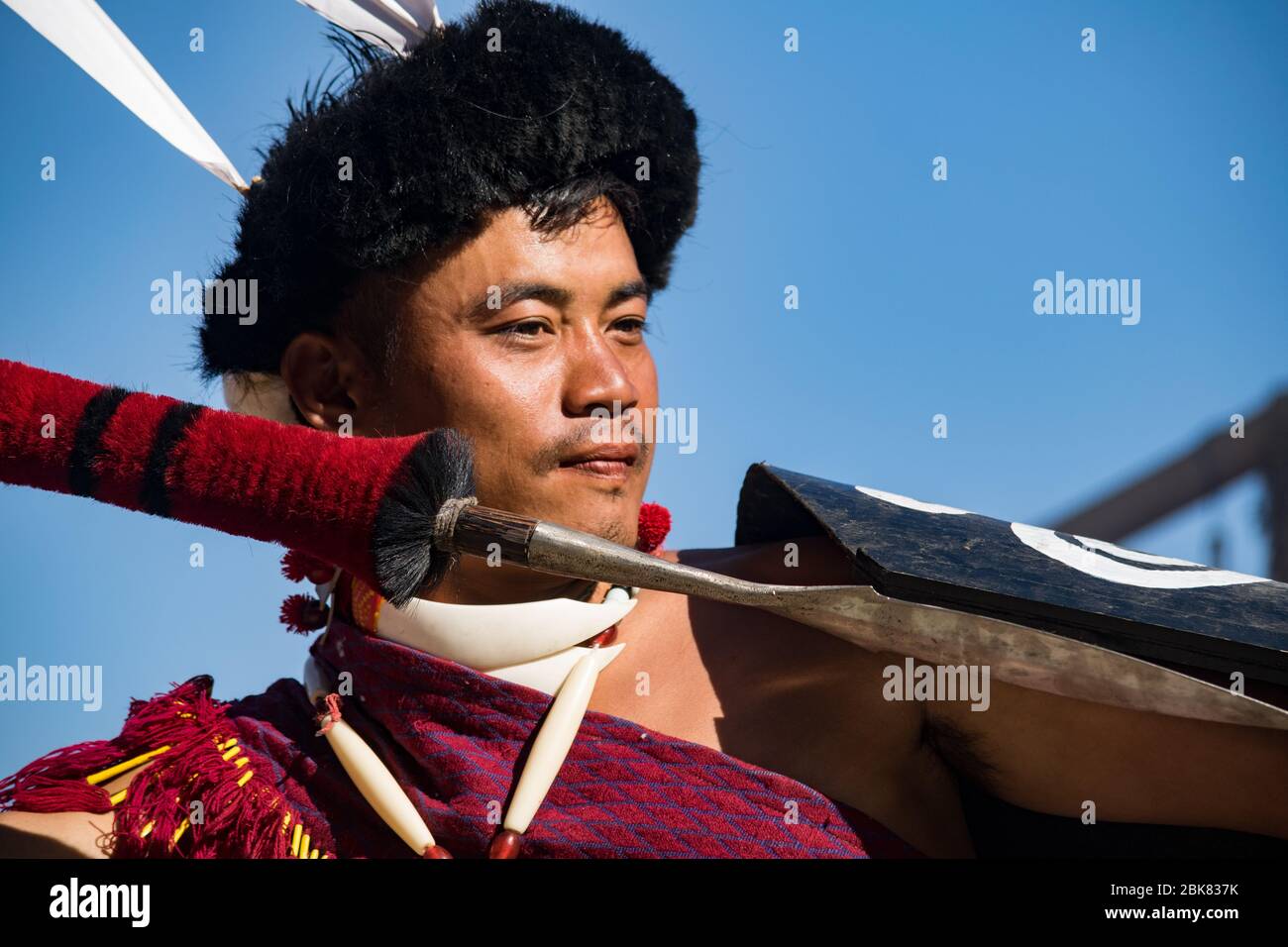 Naga warrior at Hornbill Festival Stock Photo - Alamy