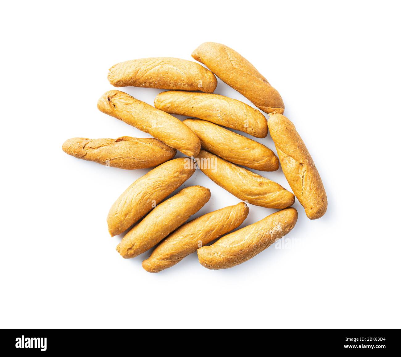 Mini bread sticks isolated on white background Stock Photo - Alamy