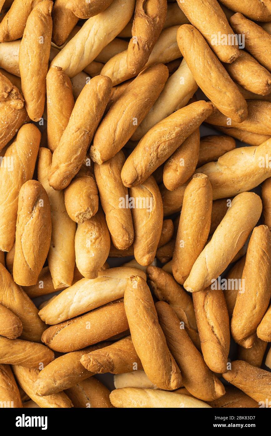 Mini bread sticks. Top view Stock Photo - Alamy