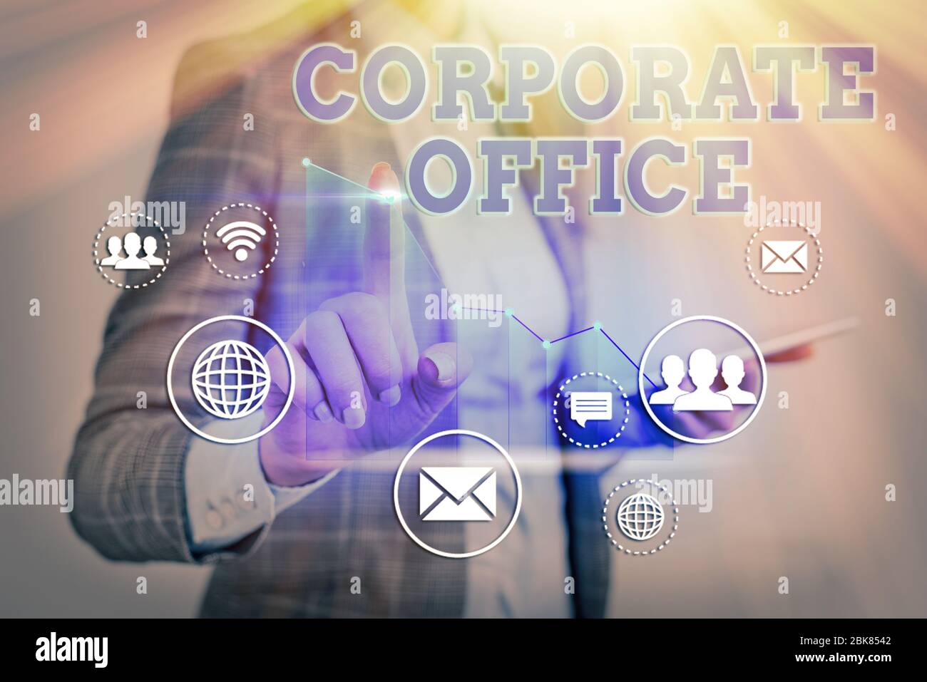 Handwriting text writing Corporate Office. Conceptual photo home ...
