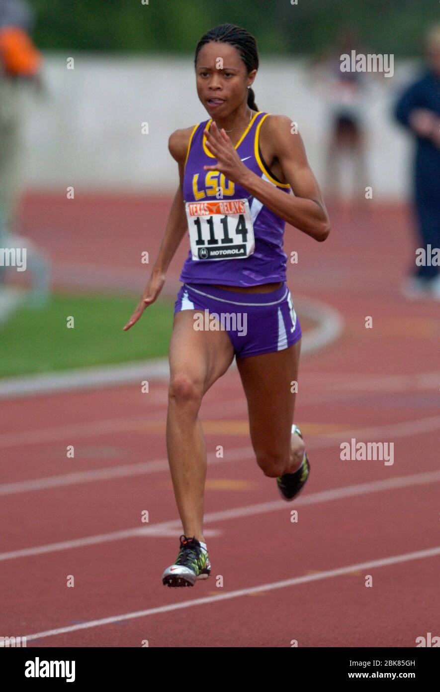Austin, United States. 02nd Apr, 2004. Muna Lee of LSU wins women's 100 ...