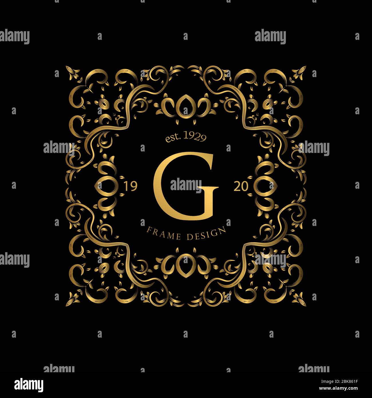 Luxury Background with Gold Color. templates with design element ...