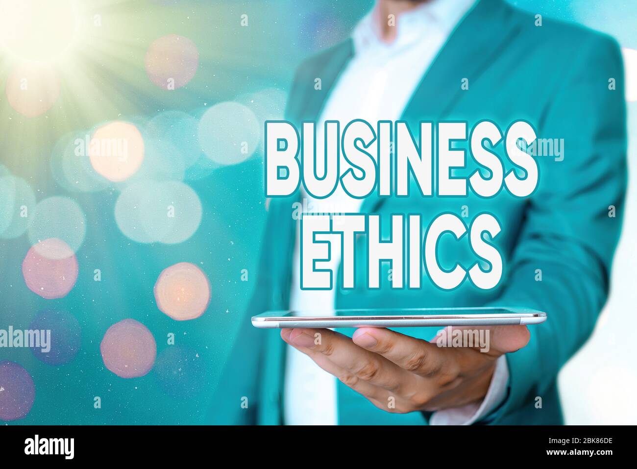 Text sign showing Business Ethics. Business photo showcasing Moral ...