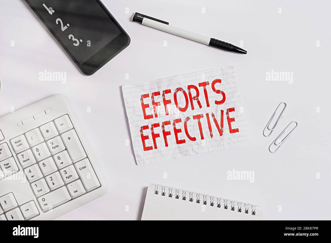 Writing note showing Efforts Effective. Business concept for Produces ...