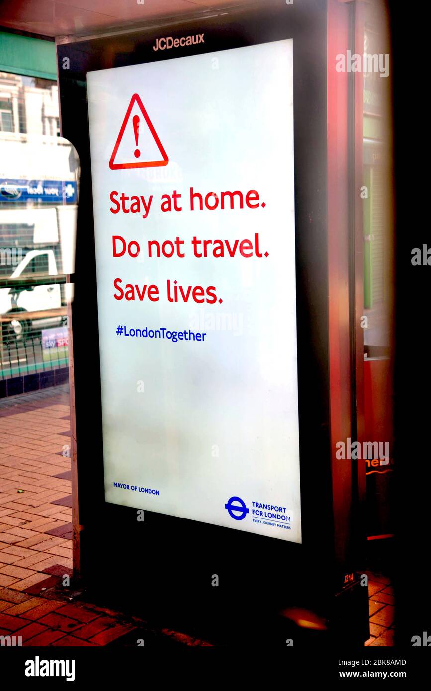 London bus stop advertising hi-res stock photography and images - Alamy