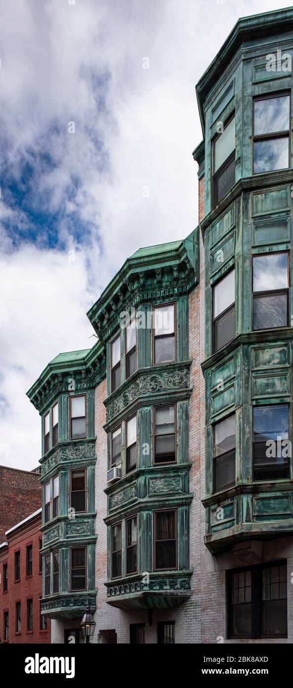 Copper Tripartite windows on a building in the Beacon Hill Historic ...